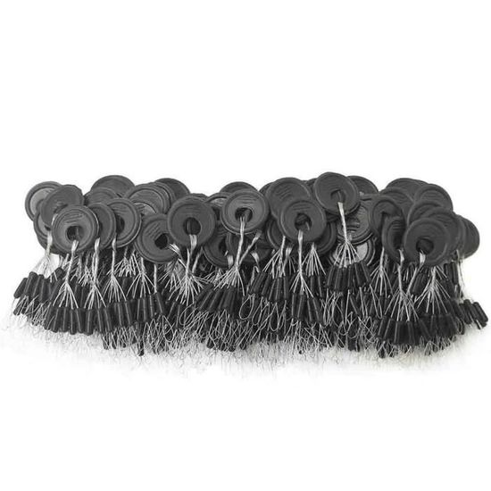 Caoutchouc de pêche Bobber Beads Bouger 6 en 1 Lapin à flotteur Arrêts Noir Ovale Cylindre Float ...