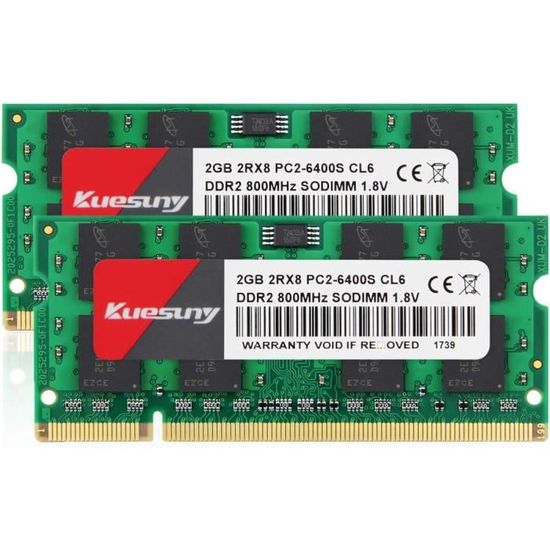 4Go 2X 2Go Ddr2 800 Mhz Pc2-6300 Pc2-6400 Ddr2 800(200 Pin)Sodimm ...