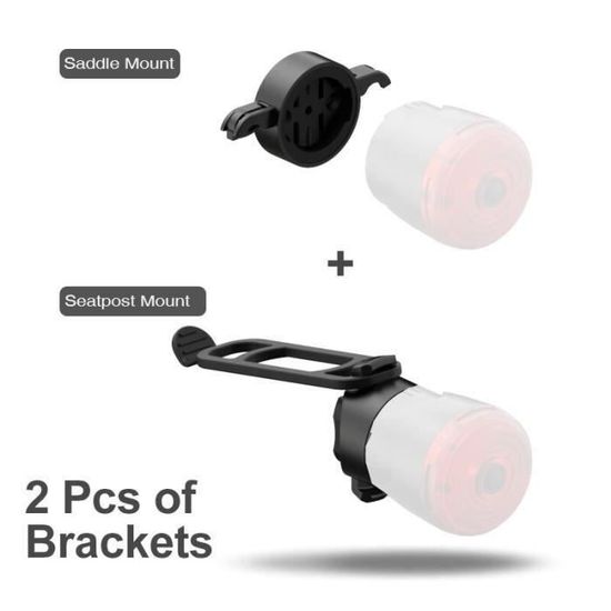 RUNING-Support mixte X 2 - Lumière arrière en LED pour vélofeu de freinage signal de route avec ...