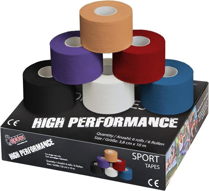 6 X Sport Tape 3,8 Cm X 10 M Ruban Adhésif Sport Différente Couleurs ...