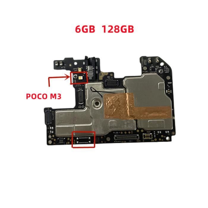 6-128 GoPOCO M3-Carte mère 100% originale testée pour Xiaomi ...