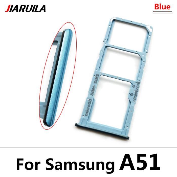 A51 Bleu - Support de plateau de carte Sim double carte, pour Samsung ...