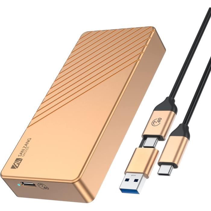 Boîtier M.2 NVMe Compatible avec Thunderbolt 3-4 USB 3.2-3.1-3.0-2.0 Type-C-A, SANZANG ...