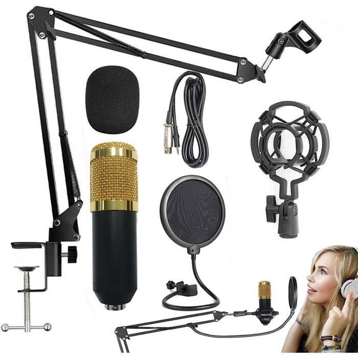 Kit Microphone À Condensateur - Kit Microphone Bm-800 Avec Bras De ...