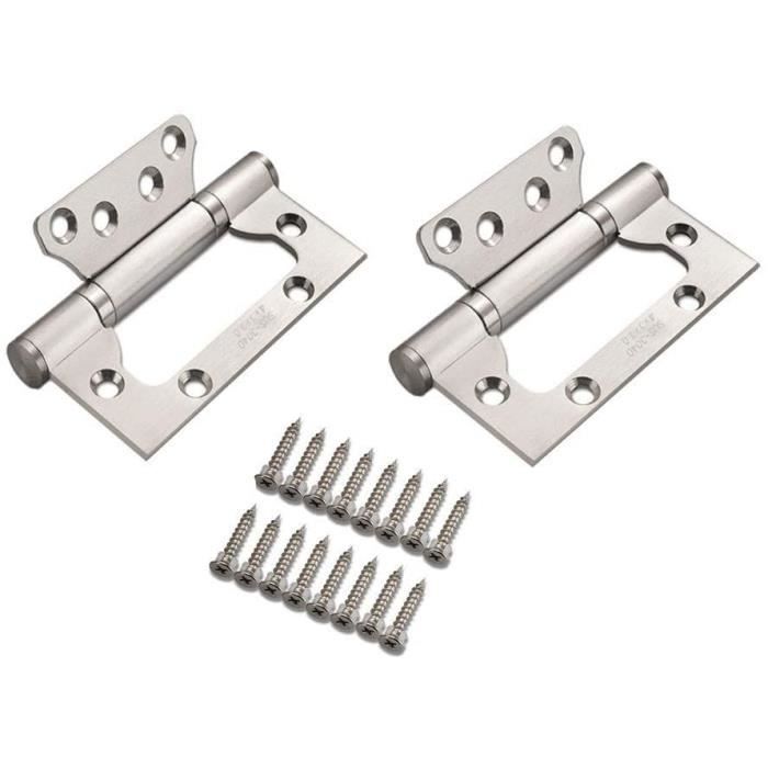 Charnières 100 mm * 35 mm, charnières de porte en acier inoxydable ...
