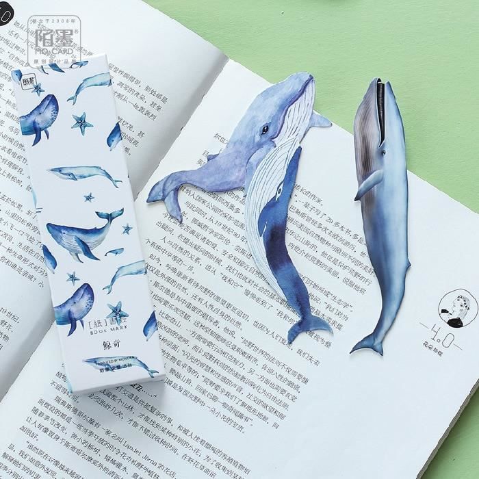 2pcs Lot de 30 signets créatifs Big Miracle baleine poisson, papeterie ...