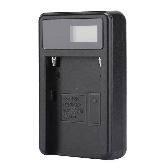 Atyhao Chargeur de batterie NP-F550 SEIVI Noir En Plastique LED Vidéo Lumière LCD Électrique ...