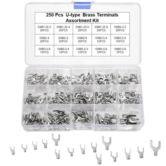 Ensemble De Cosse De Câble, 250 Pièces Cosse À Fourche Plate ...