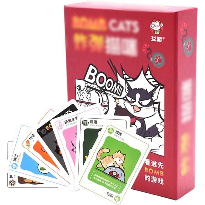 56Pcs 2023 Édition Originale Bomb Cats Game Card Party Pack Jeux ...