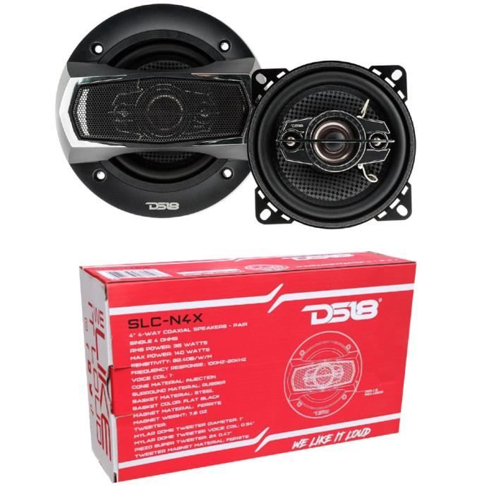 2 haut-parleurs coaxiaux 4 voies DS18 SLC-N4X 10 cm 100 mm 4" 35 watt ...
