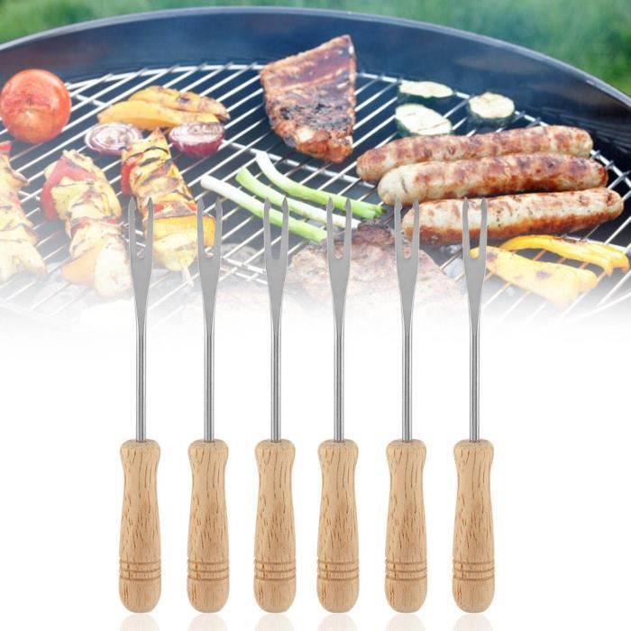 Garosa Fourchette à barbecue 6 * pcs Camping Barbecue Barbecue Fourches ...