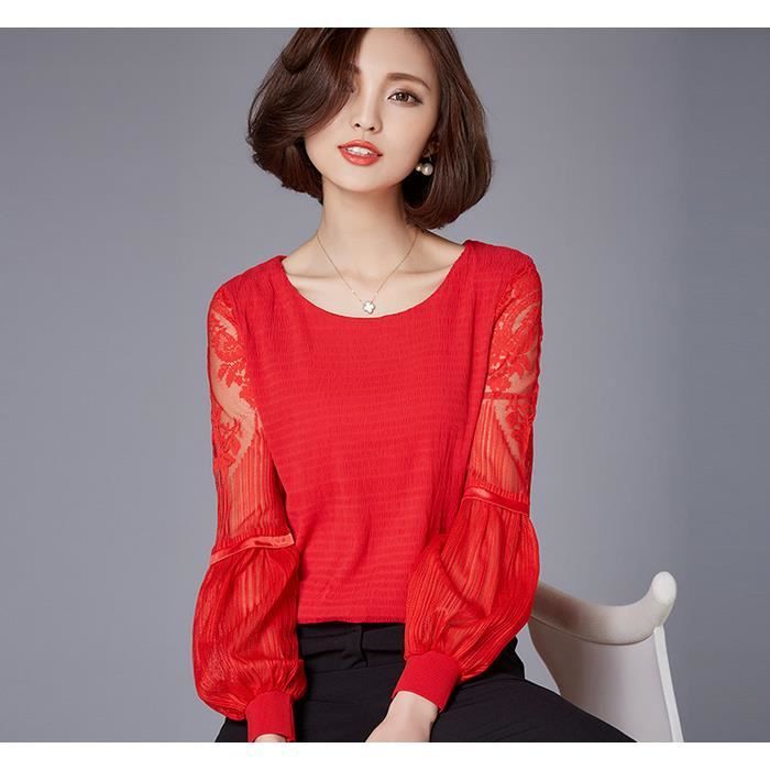 (Rouge) en vrac grands chantiers dentelle robe spectacle mince joker ...