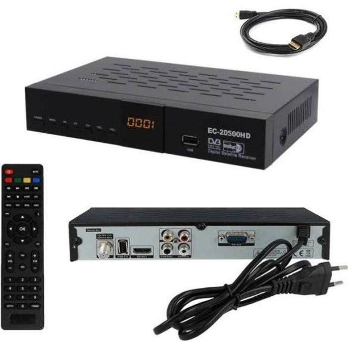 Récepteur satellite 1080P HDTV HDMI RCA pour chaines gratuites ...