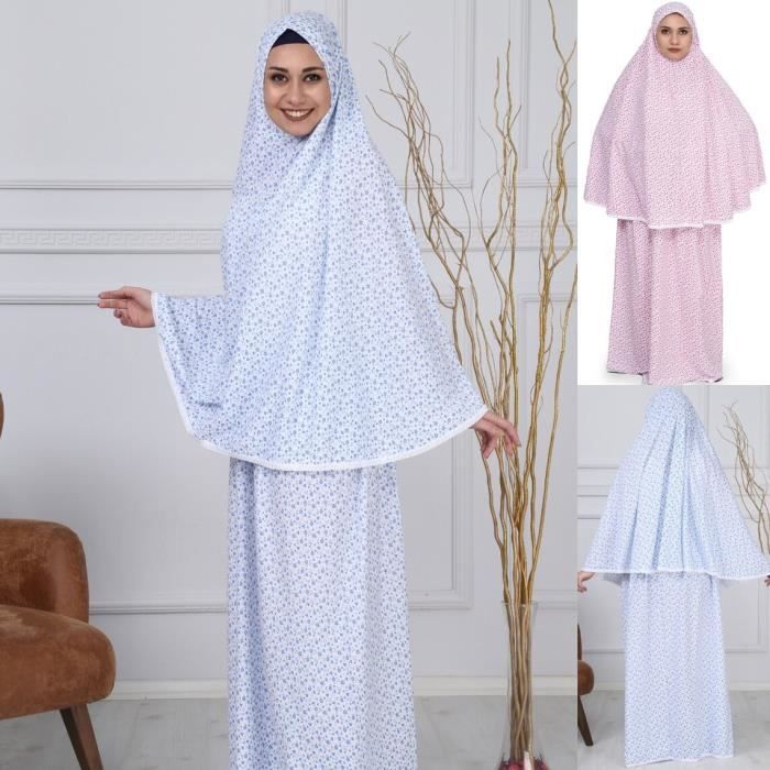 Couverture complète musulmane prière Abaya robe Freesize sans manches ...