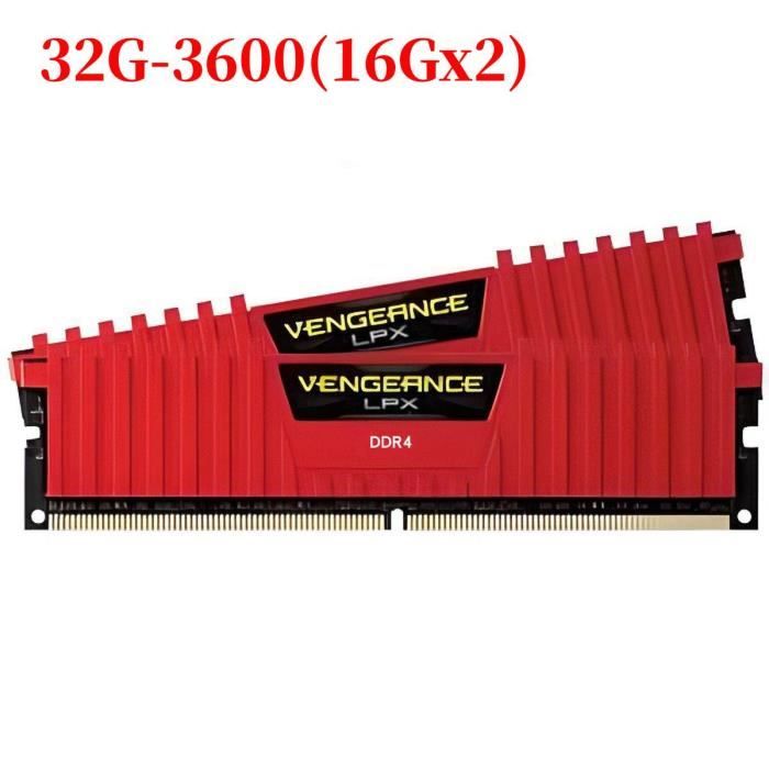 Mémoire RAM - CORSAIR - Vengeance LPX DDR4 - 32G (16Gx2)DIMM - 3600 MHz - Rouge - Cdiscount ...