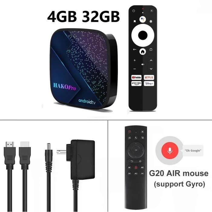 Boîtier Smart TV - RNCYN - HAKOPro - Android 11 - Amlogic S905Y4 - 4GB ...