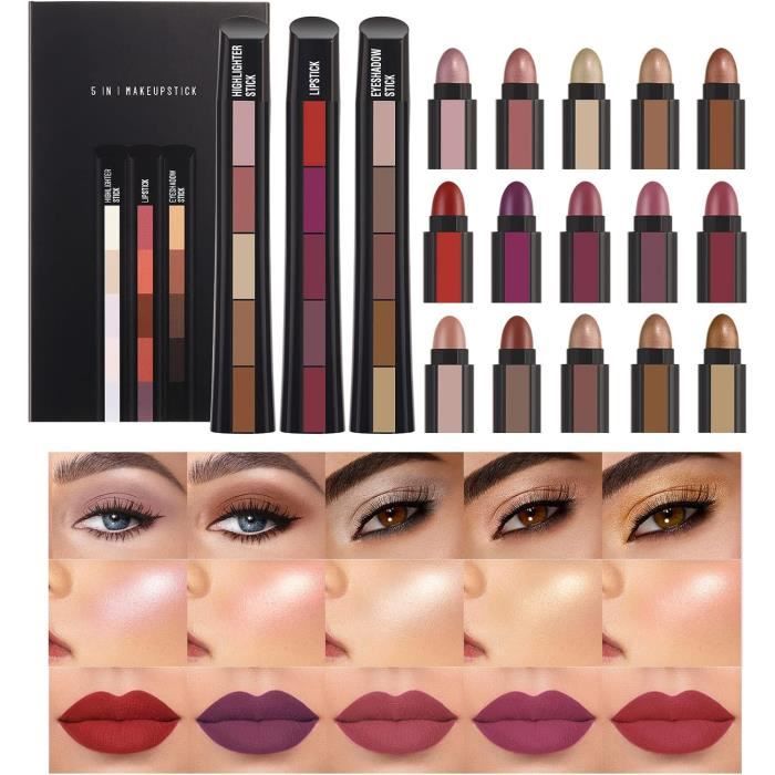 Ensemble De Rouge À Lèvres Nacré-Combinaison Portable Multifonction ...