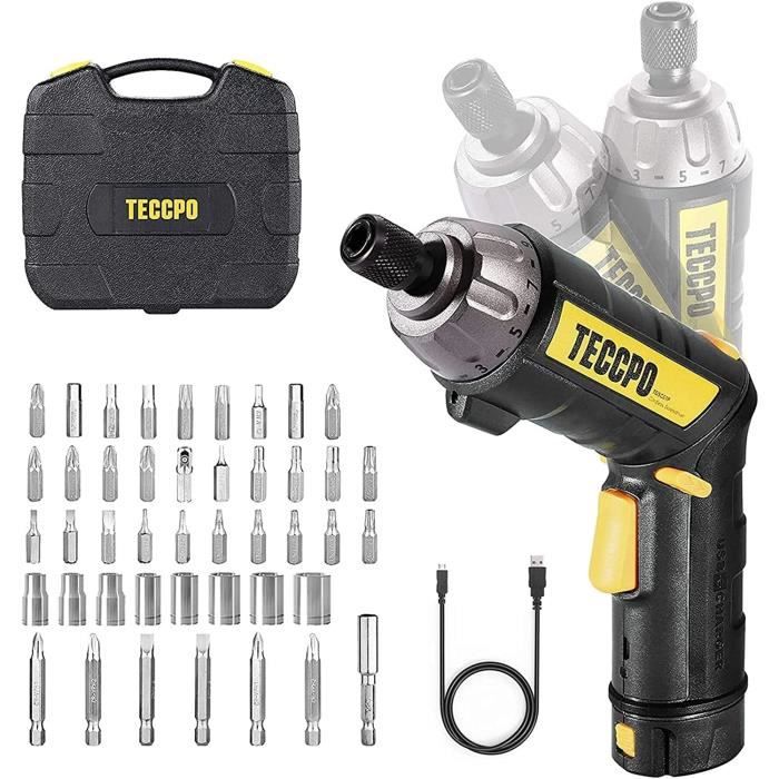 Visseuse sans Fil, TECCPO 6Nm Tournevis sans Fil, 9+1 Réglages du ...
