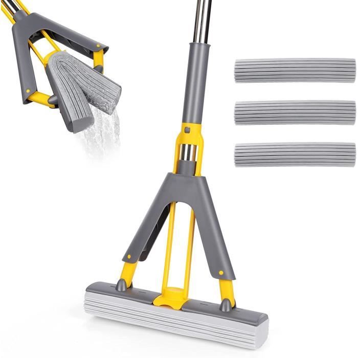 Masthome Balai éPonge avec Manche de 128 Cm, Balai SerpillèRe avec ...