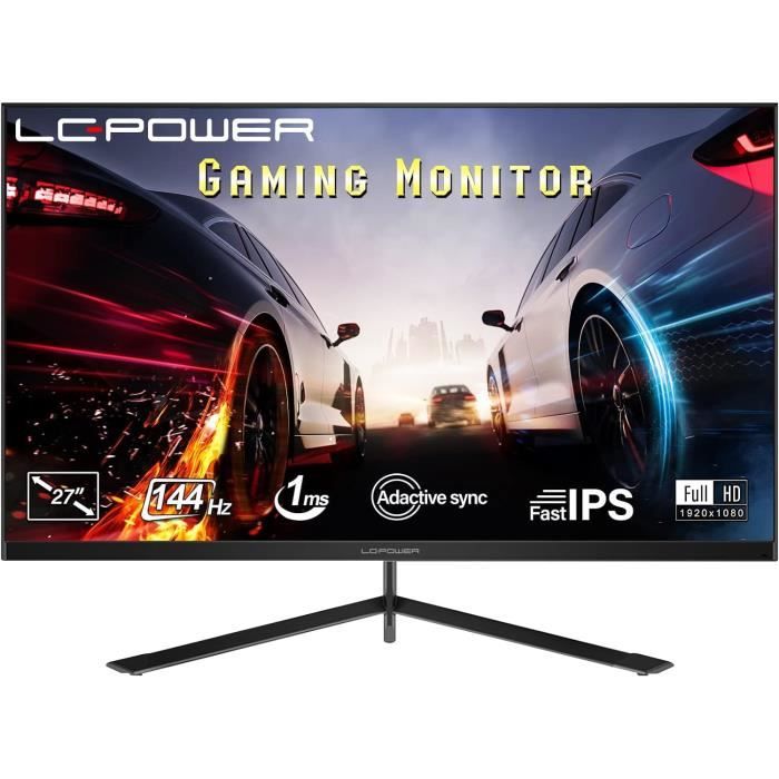 Écrans Pc Gaming 144Hz 27 Pouces, Moniteur Pc Dalle Ips, Full Hd ...
