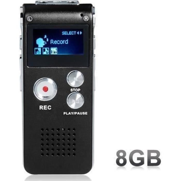 ANTCOOLR Enregistreur vocal 8GB Mini USB dictaphone numerique LCD 650Hr ...