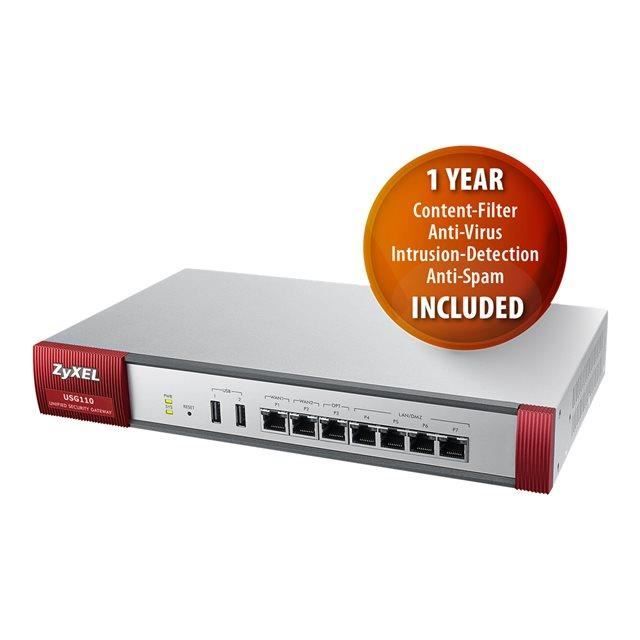 Dispositif de sécurité - ZYXEL - USG110 - 7 Ports - Gigabit Ethernet ...