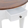 Console Campagne - OVONNI - Table Demi-ronde - Bois - Marron ...
