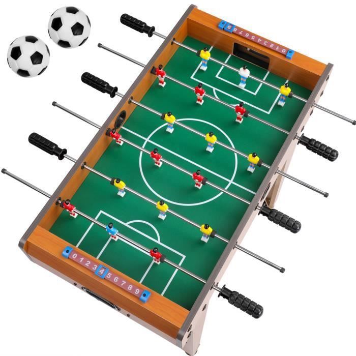 Baby foot Mini Deuba - Hauteur 62 cm - 18 joueurs - Barres chromées ...