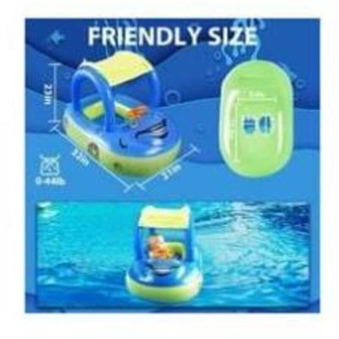 SABIR Flotteur de piscine gonflable pour bébé avec auvent siège de ...
