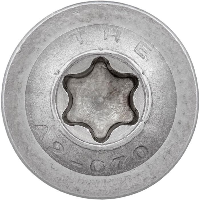 Lot De 10 Vis À Tête Bombée Avec Bride Et Six Pans Creux - Torx (Isr ...