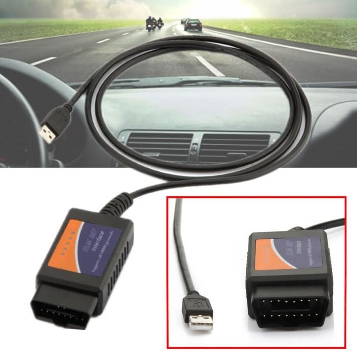 NEUFU OBD2 OBDII V1.5 ELM327 USB CAN BUS Voiture Interface Diagnostic ...