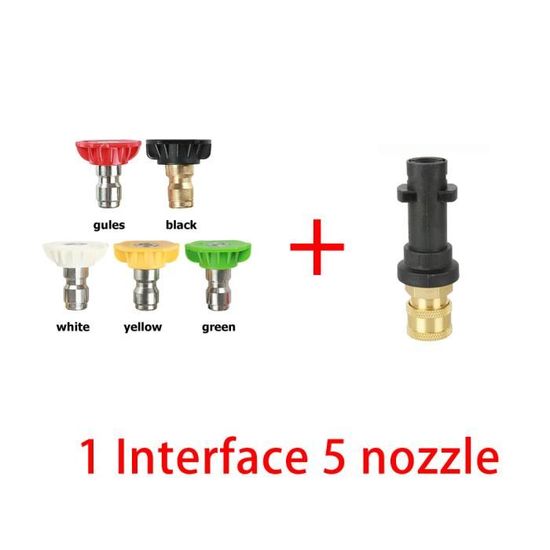 1 interface 5 buse - Buses de Lavage de Pistolet à Haute Pression pour Karcher K K2 K3 K4 K5 K6 ...