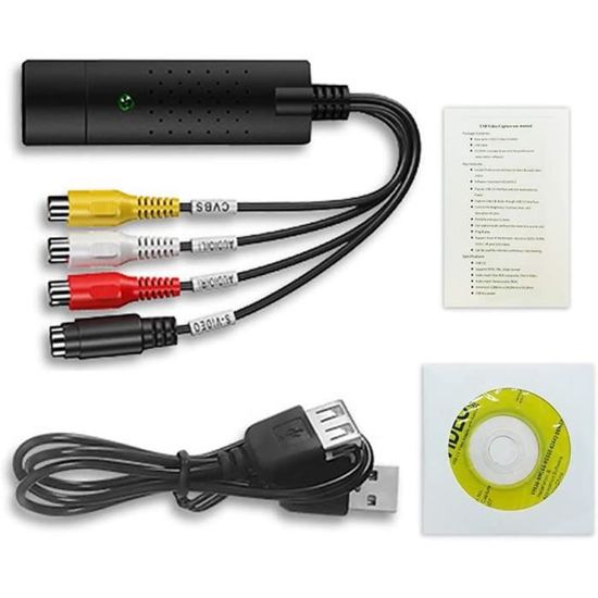 Vislone Convertisseur VHS vers numérique Convertisseur vidéo USB 2.0 ...