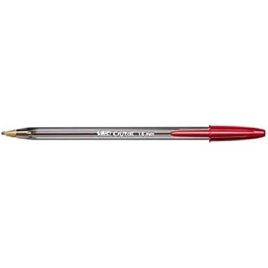 Stylo bille - BIC - Cristal Large - Encre rouge - Lot de 50 - Cdiscount ...