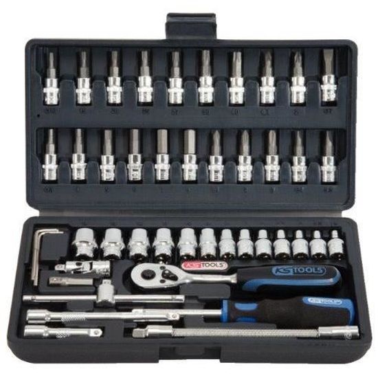 Coffret de douilles F6 1/4 - KS Tools - 911.0646 - 46 pcs - Acier chromé - Outils et accessoires ...