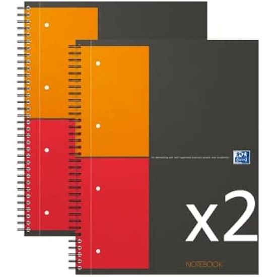 Cahiers Oxford - Lot de 2 cahiers A4+ petits carreaux 5mm 160 pages ...
