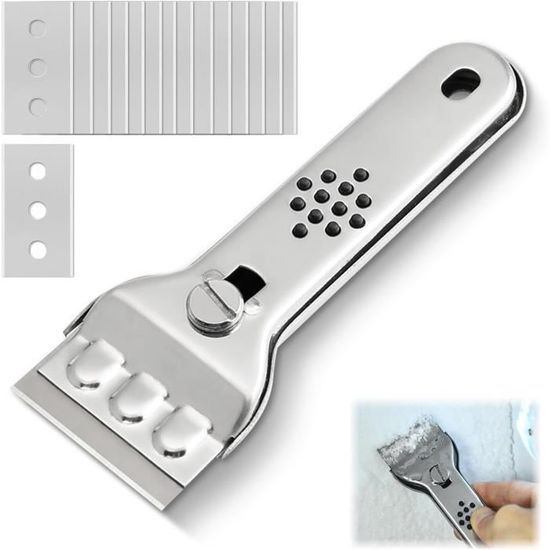 Grattoir En Métal Pour Plaque Vitrocéramique, En Acier Inoxydable, Avec ...