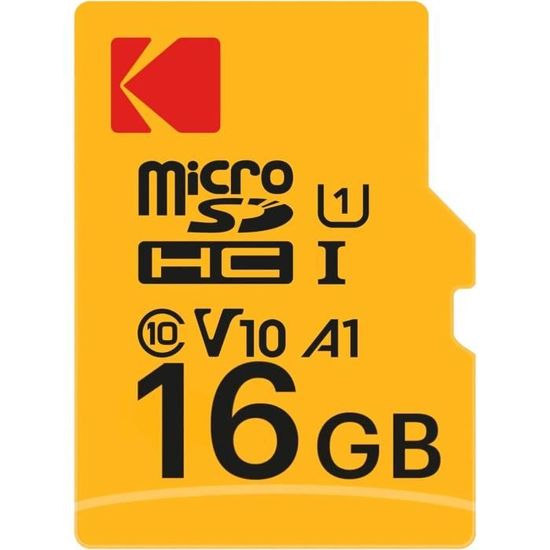 Carte Micro Sd 16 Go Uhsi U1 V10 A1 Microsdhc-Xc Carte Mémoire Micro Sd ...