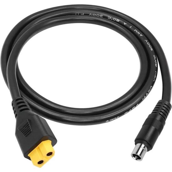 Adaptateur Xt60 Vers Connecteur Dc 8020, Xt60 Femelle Vers Dc 8.0Mm X 2.0Mm Mâle 14Awg Câble D ...