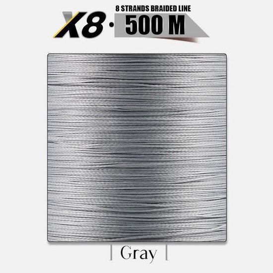Gray 500M-8 strands 1.0 -fil de pêche Multifilament 100 PE,8 supports ...