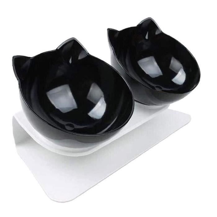 Cat Bol Food Maniber 15 degrés Plate-forme inclinée Alimentation Double ...