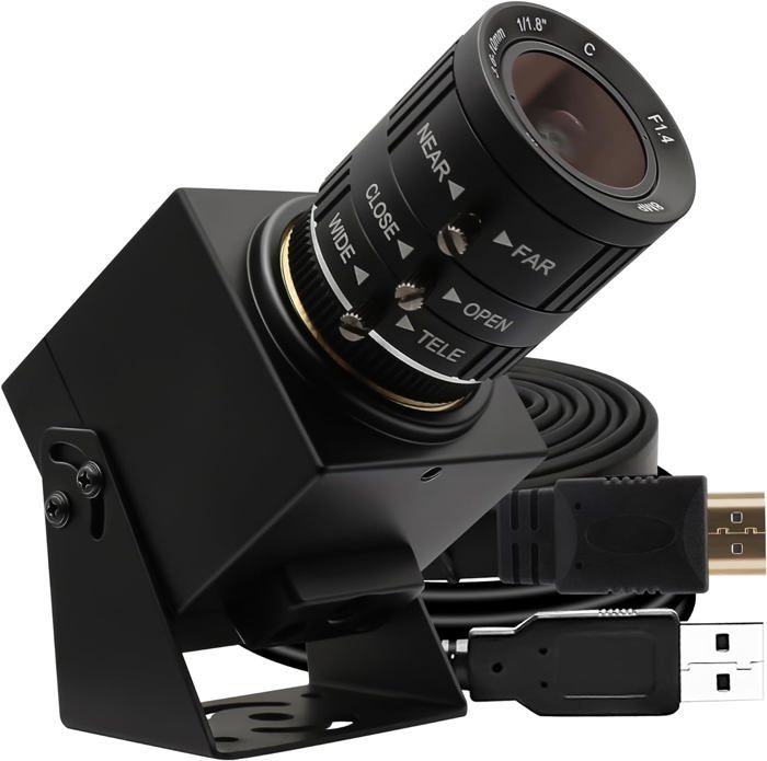 Caméra HDMI 4K USB avec objectif manuel 3,6-10 mm, zoom optique, webcam ...