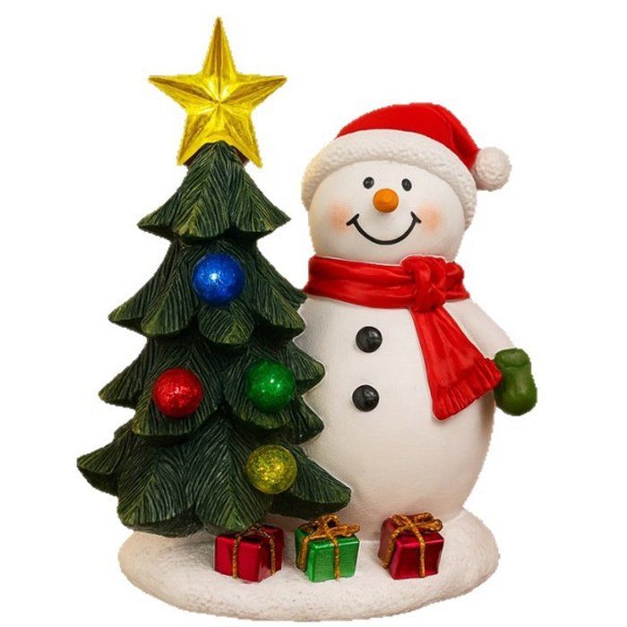Décoration de Noël Bonhomme de neige avec sapin – Décoration de table ...