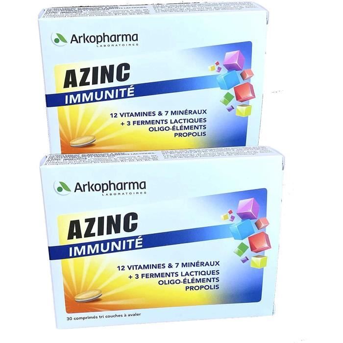 Azinc IMMUNITE Lot de 2 boites de Boites de 30 Comprimés - Cdiscount ...