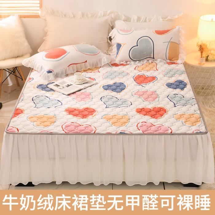 Drap housse,Pardessus de lit de princesse en Fiber de lait,une pièce ...