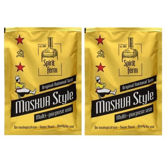 2 x Turbo Levure - Moskva Style 140g, Levure pour la fermentation du ...