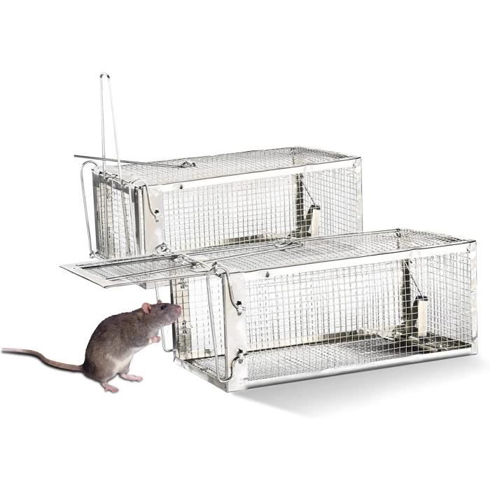 Piège de Capture, 2Pcs Cage Piège De Capture, Réutilisable Piège à Rats ...