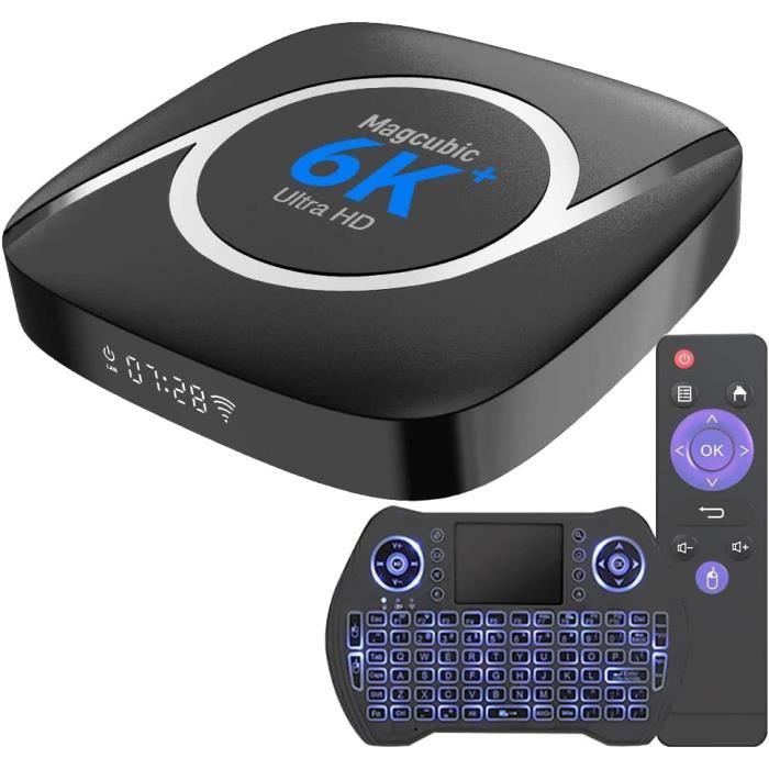 Android Box, Smart TV Box Support 6K 3D 4GB 32GB H616 Puce Wi-FI 2.4G ...