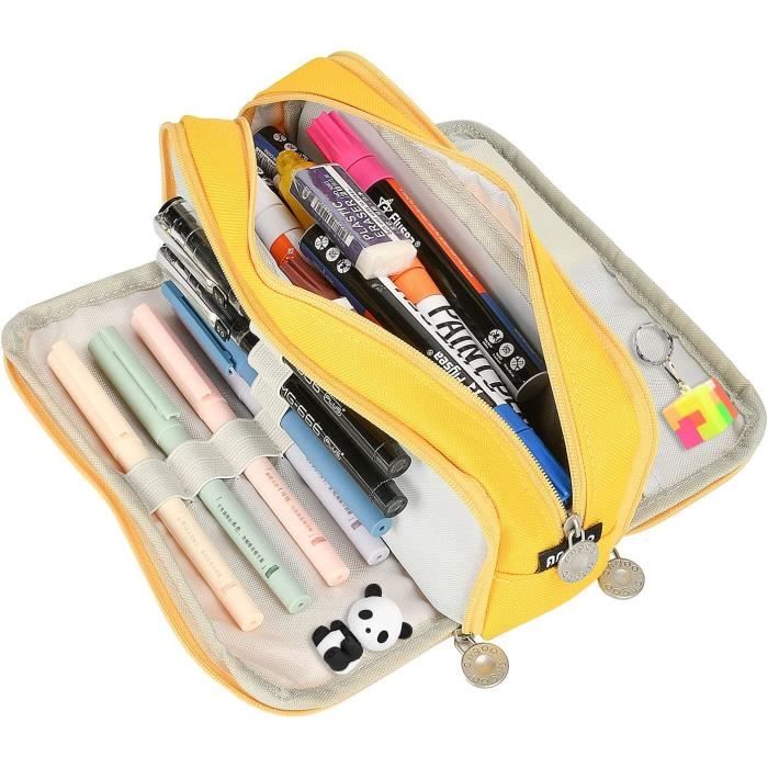 Trousses,grande trousse,Trousse Scolaire, 3 compartiments, étui à ...