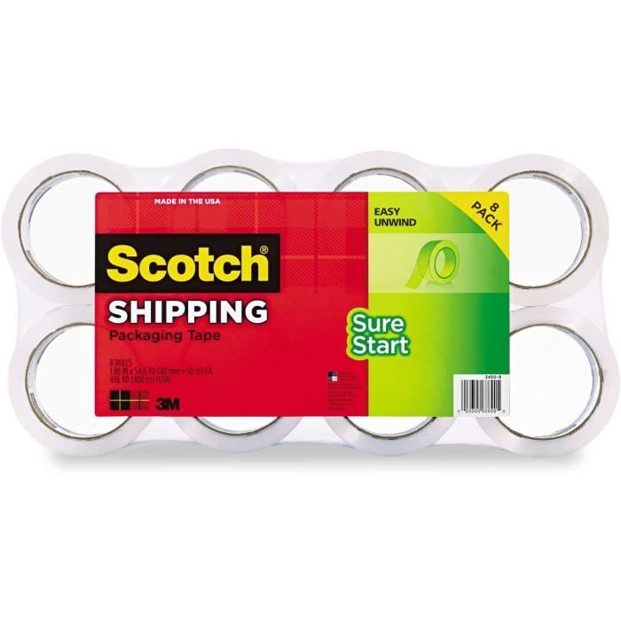 Ruban adhésif d'emballage Scotch 34508, Value Pack, 1–7-20,3 cm X54.6 ...